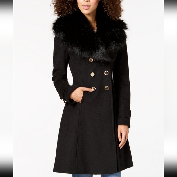 Ivanka Trump | Jackets & Coats | Ivanka Trump Doublebreasted Fauxfur ...